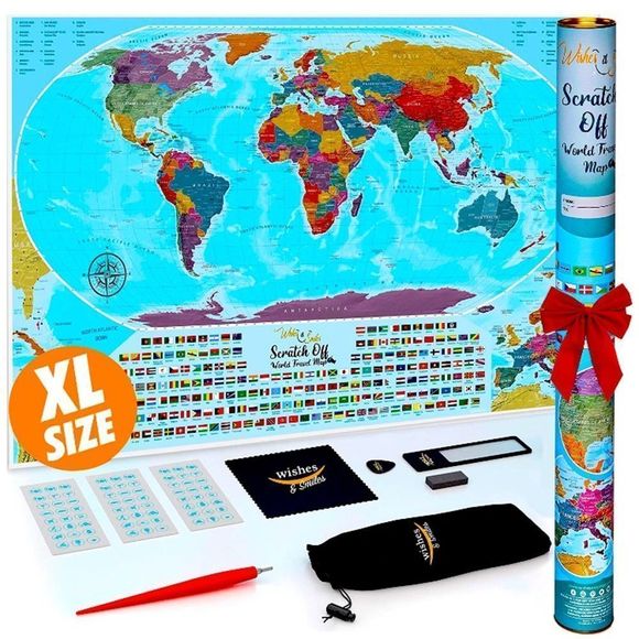Unlisted | Accents | Xl Scratch Off Map Of The World | Poshmark